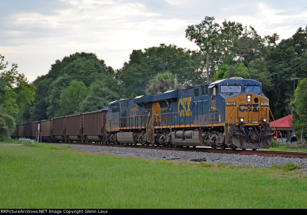 CSX 702 leads a "2 coal trains" combined into 1 east